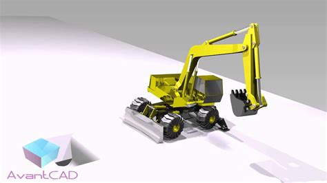 Excavator Animation Autodesk Inventor 2014 Youtube