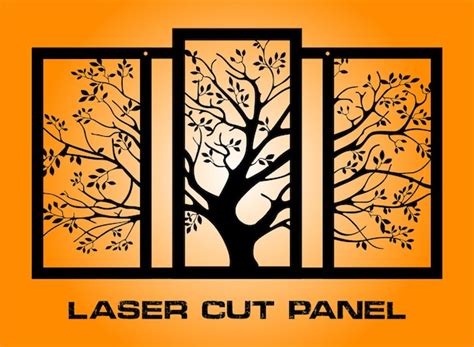 Premium Vector Beautiful Wall Portraits Combination Of Tree Laser Cut Pattern