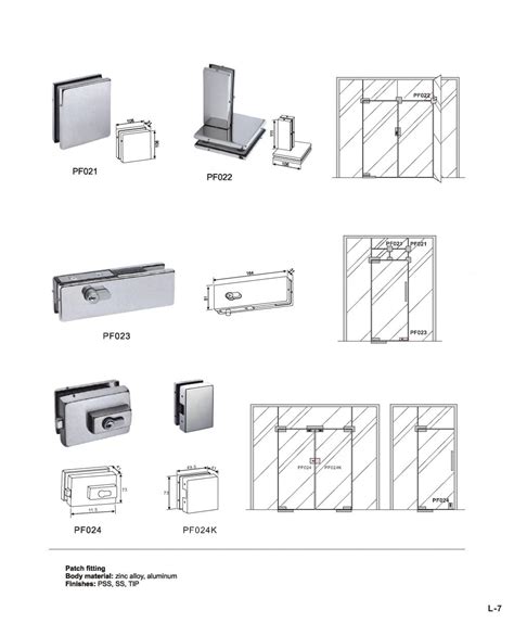 Slotted Glass Door Patch Fitting High Quality Slotted Glass Door Patch