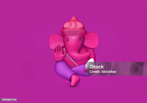 힌두교 신 가네샤 동상 힌두교 사나탄 종교 축제 개념 코끼리 신 3d 렌더링 일러스트 이미지 Ganesh Chaturthi에 대한 스톡 사진 및 기타 이미지 Istock