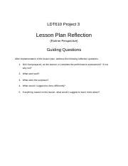 Lesson Plan Reflection Surprises Suggestions And Learning Course Hero