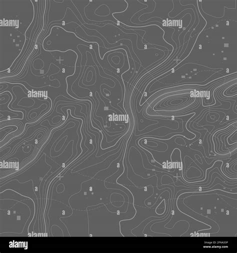 Seamless Vector Topographic Map Background Line Topography Map Seamless Pattern Contour
