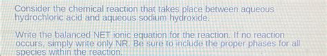 Solved Consider The Chemical Reaction That Takes Place Chegg