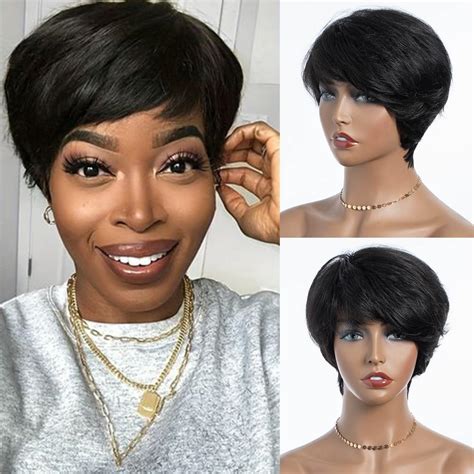 Ubinica Pixie Cut Wig Human Hair Layered Brazilian Virgin