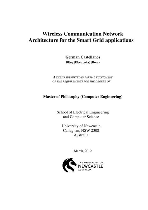 Pdf Wireless Communication Network Architecture For The Smart Grid