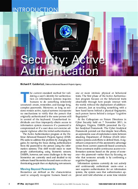 Pdf Security Active Authentication