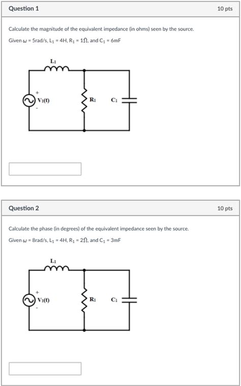 Solved Question 1 10 Pts Calculate The Magnitude Of The