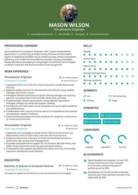 10 Virtualization Engineer Resume Samples And Templates For 2025