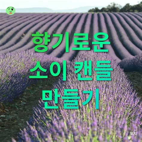 홈 메이드 향초 만들기 간단하지만 특별한 Diy 취미