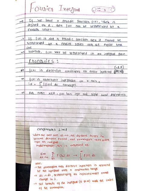 Fourier Integral Pdf
