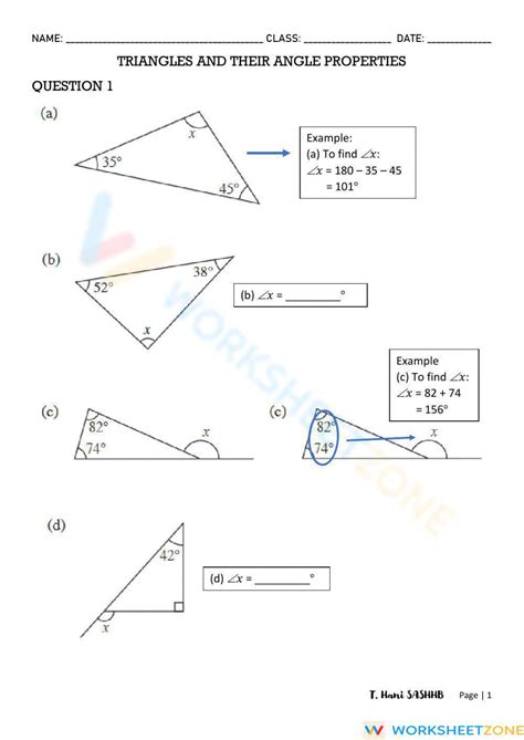 Triangle Angle Properties Worksheet At Leah Woodcock Blog