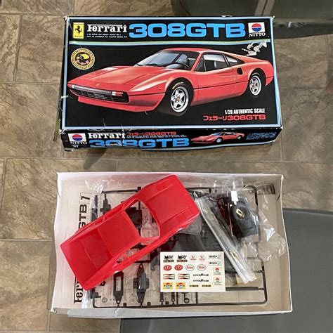 Vintage 1977 Nitto Ferrari 308gtb 1 28 Scale Motorized Model Kit Car 79 00 Picclick Au