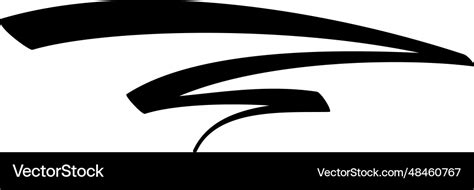 Black Decorative Underline Calligraphy Ink Stroke Vector Image