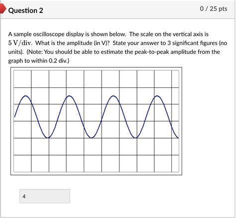 Solved A Sample Oscilloscope Display Is Shown Below The