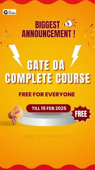 Gate Da Complete Course Free For Everyone Till 15th Feb 2025