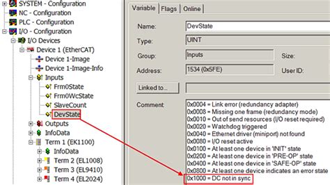 Ethercat Distributed Clocks Default Settings