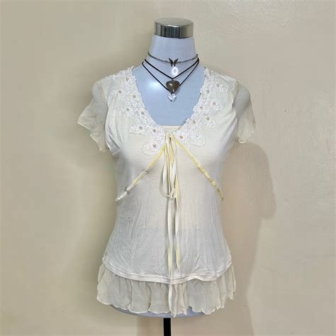 Prettiest Lace Beaded Top Womens Fashion Tops Blouses On Carousell