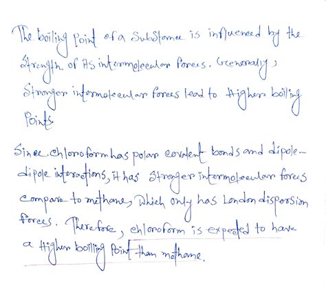 [solved] 13 Analyze The Molecules Chloroform Chci And Methane Ch Course Hero
