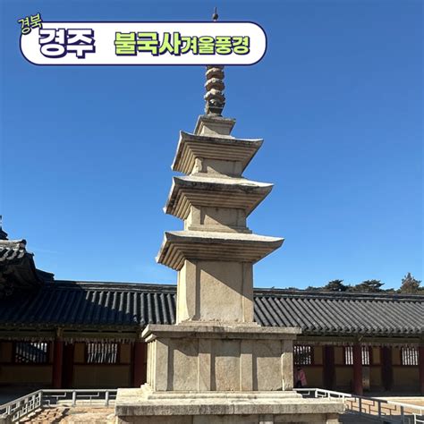 경주 겨울 여행 가볼 만한 곳 불국사 다보탑 석가탑 풍경 네이버 블로그