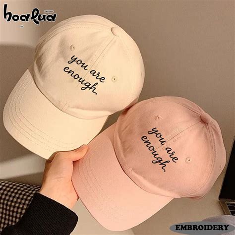 Embroidered You Are Enough Hat Self Love T For Her Positive