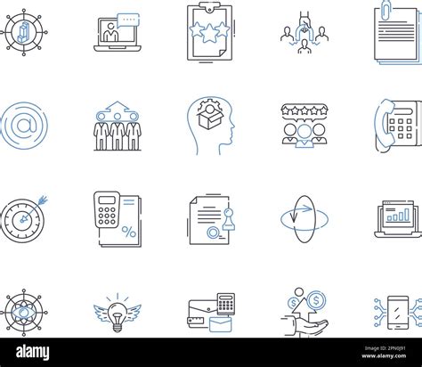 Business Networking Outline Icons Collection Business Networking Contacts Leads Referrals