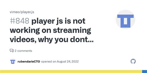 Player Js Is Not Working On Streaming Videos Why You Dont Actualice If