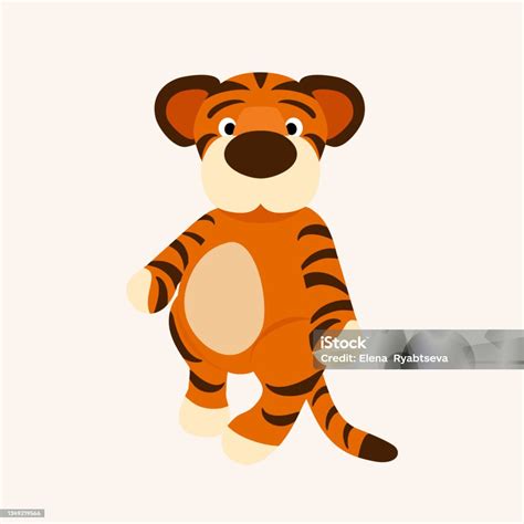 귀여운 만화 줄무늬 호랑이 행복한 중국 새해 2022 메리 크리스마스 어린이 용 티셔츠 인사말 카드 포스터 인쇄 벡터 그림입니다 2022년에 대한 스톡 벡터 아트 및 기타