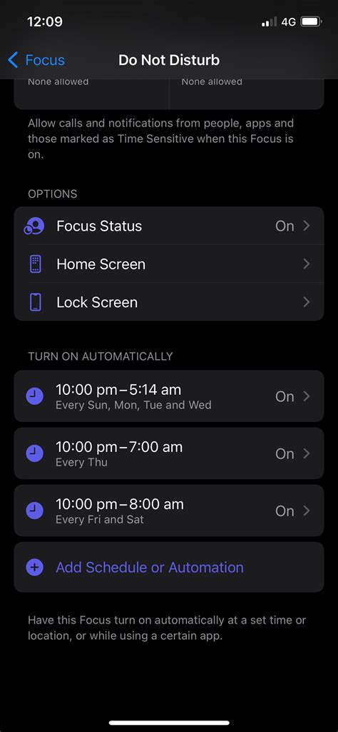 Does Anybody Know If Do Not Disturb Thursday 10pm To 7am Does That