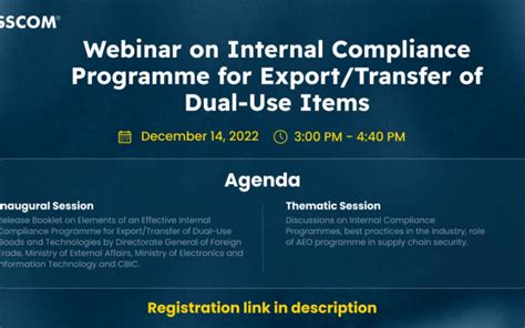 nasscom webinar on internal compliance programme icp for export