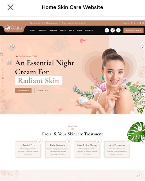 Wixsquarespaceshopifywordpress And Seo Skin Care Website Development And Design In Wordpress