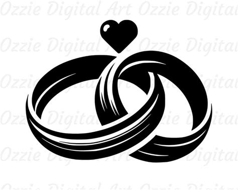 Wedding Ring Clipart Black And White Png