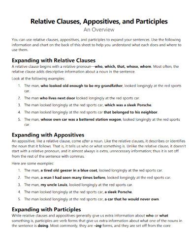 What Is Appositive Clause Independent And Dependent Clauses Rules