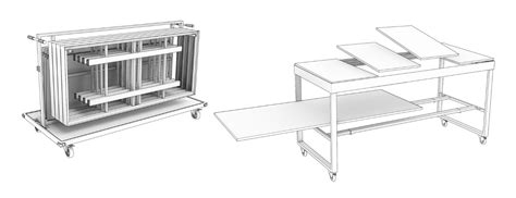 Cool Cube Folding Live Cooking Tables Ihs Design