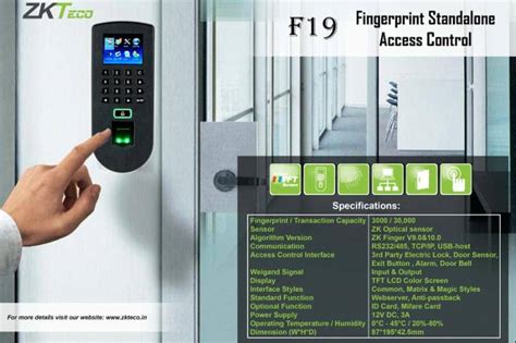 essl f19 zkteco attendance access control machine biometric fp