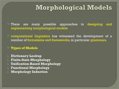 Issues And Morphological Models Nlp Engineering Ppt