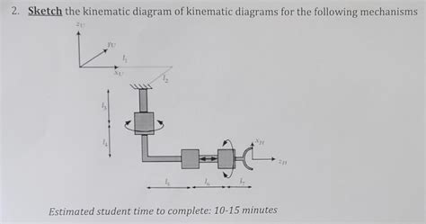 Solved 2 Sketch The Kinematic Diagram Of Kinematic Diagrams
