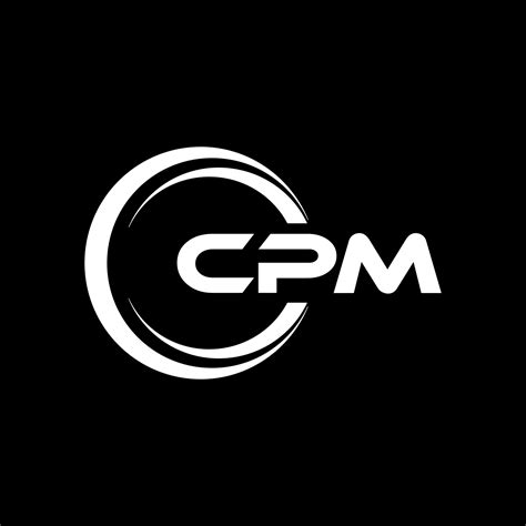 Cpm Letra Logo Diseño En Ilustración Vector Logo Caligrafía Diseños