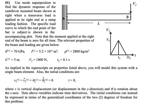 1 Use Mode Superposition To Find The Dynamic