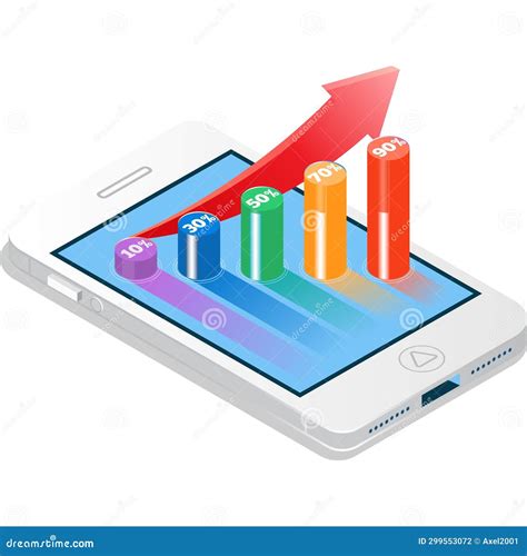 Vector Mobile Data Platform On Smartphone Icon Stock Illustration