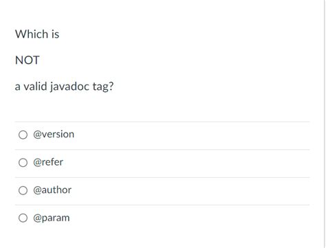 Solved Used With Javadoc Documentation A Keyword Beginning Chegg