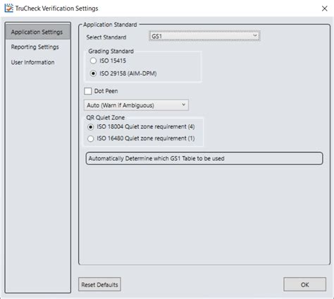 Application Settings