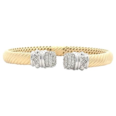 Diamond Bezel Cluster Flexible Bangle In 14k Solid Gold For Sale At 1stdibs