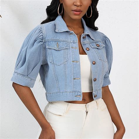 Brilliant Denim Jackets For Women Short Sleeve Jean Jacket Spring 2025