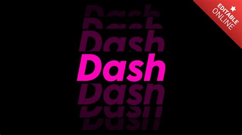 Dash Pink Stacked Text Effect Generator