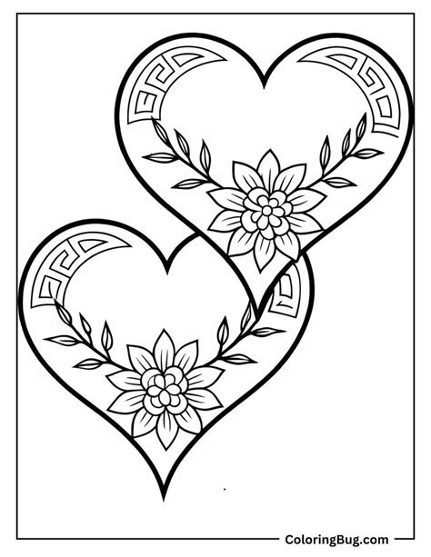 30 Hearts And Flowers Coloring Pages Free Printable Pdfs Coloring