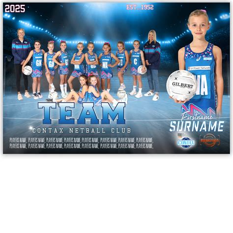 Contax Netball Club Combination Brand Sports Designs