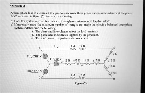 Solved Question Z A Three Phase Load Is Connected To A Positive