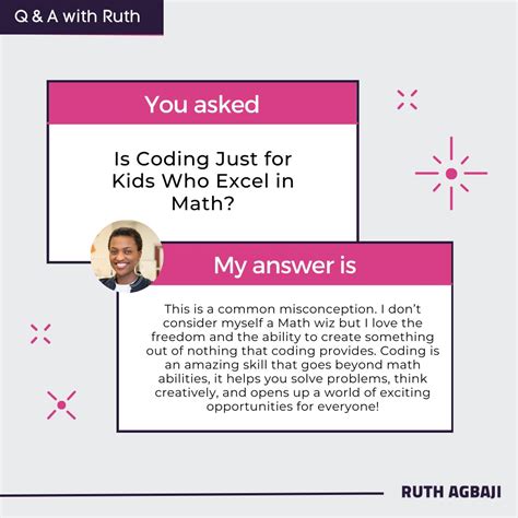 Ruth Agbaji On Linkedin Qanda Corner Is Coding Only For Math Geniuses