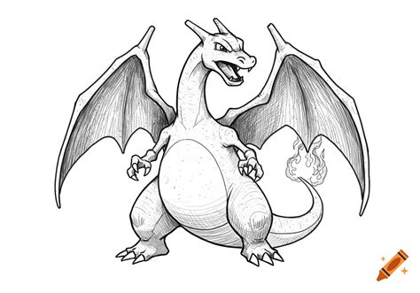 A Muscular Orange Charizard With Blue Wings Fists Clenched Roaring