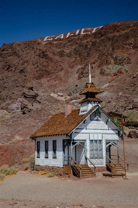 Schoolhouse In Calico Ghost Town Former Silver Mining Town California